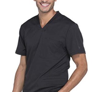 Dickies Dynamix Men Scrubs Top V-Neck DK640, L, Black