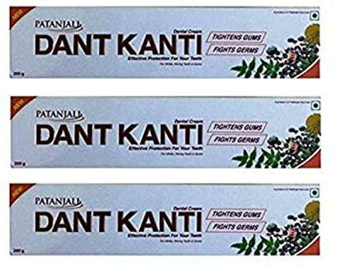 Patanjali Dant Kanti Dental Natural Cream -200g Pack of 3