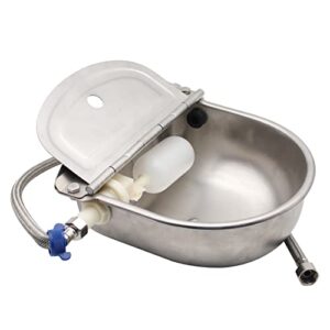 automatic water feeder trough bowl with pipe for cattle horse goat sheep dog animals stainless pet livestock tool