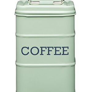 KitchenCraft Living Nostalgia Coffee Storage Canister, 11 x 17 cm (4" x 6.5") - English Sage Green