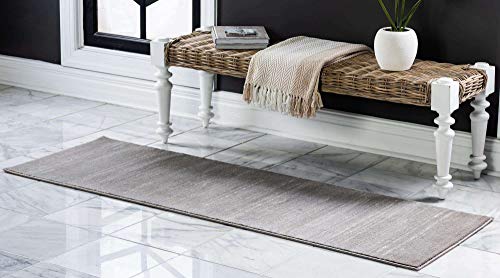 Jill Zarin Uptown Collection Area Rug - Madison Avenue (2' 2" x 6' 1" Runner, Gray/ Ivory)