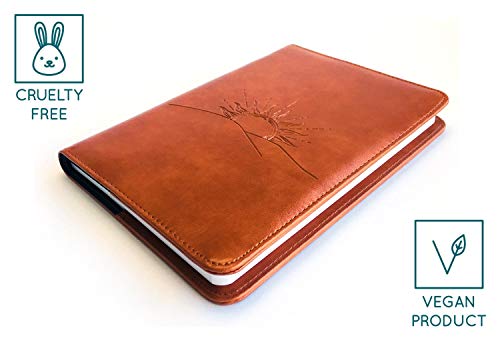 SOHOSPARK Sunrise Refillable Faux Leather Journal, 6x8 Vegan Lined Writing Journal for Women or Men