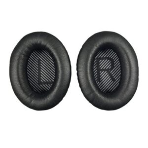 replacement ear-pads cushions for bose quietcomfort 15 25 35 2 qc-15 qc-25 qc-35 qc-2 headphones,compatible with ae2 ae2i ae2w, soundlink soundtrue around-ear series headphones (black)