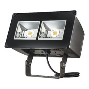 lumark nffld-c40-t night falcon 128w carbon outdoor integrated led area light with trunnion mounting, bronze