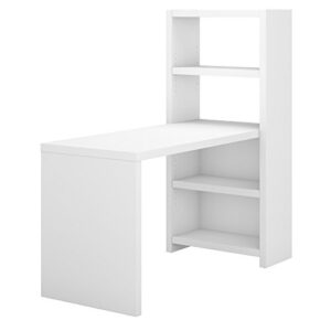 bush business furniture echo craft table, 56w, pure white