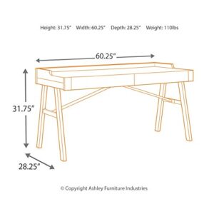 Signature Design by Ashley Raventown Urban 60" Home Office Desk, Weathered Brown