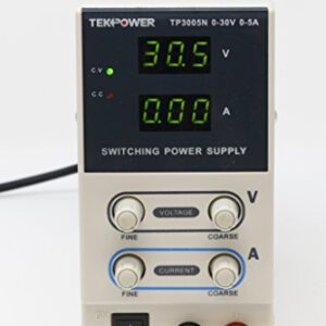 Tekpower TP3005N Regulated DC Variable Power Supply, 0-30V at 0-5A