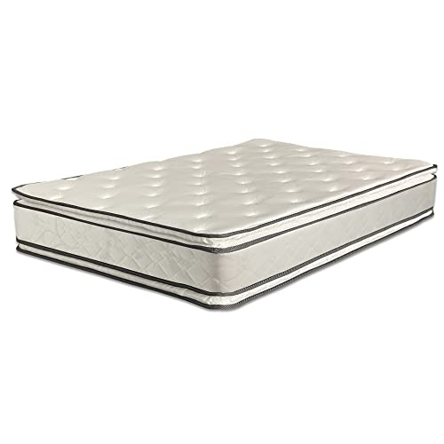 Mattress Solution Medium Plush Double Sided Pillowtop Innerspring Fully Assembled Mattress, Good for The Back, Full XL, Size