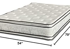 Mattress Solution Medium Plush Double Sided Pillowtop Innerspring Fully Assembled Mattress, Good for The Back, Full XL, Size