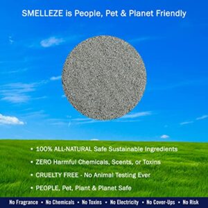 SMELLEZE Natural Chemical Odor Remover Granules: 2 lb. Bottle. Perfect for Floors & Outdoor Chemical Smells