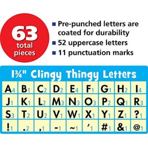 Teacher Created Resources (77327) Black Funtastic 1-3/4" Clingy Thingies Letters