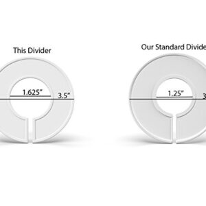 discount sizing Round Rack Size Divider - Larger Inside Diameter- Blank White (30)