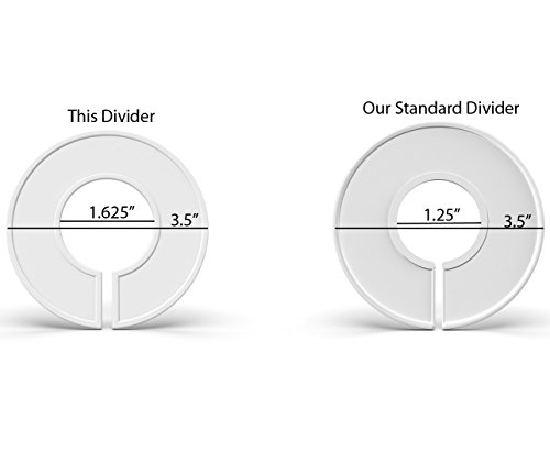 discount sizing Round Rack Size Divider - Larger Inside Diameter- Blank White (30)