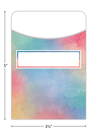 Teacher Created Resources TCR5816 Watercolor Library Pockets - Multi-Pack