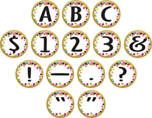 confetti circle letters