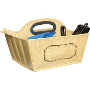 burlap storage caddy