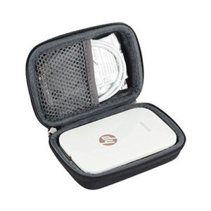 hermitshell hard eva travel case for hp sprocket portable photo printer (black)