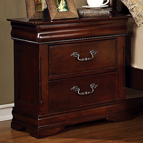 Benjara , Cherry Mandura Contemporary Nightstand