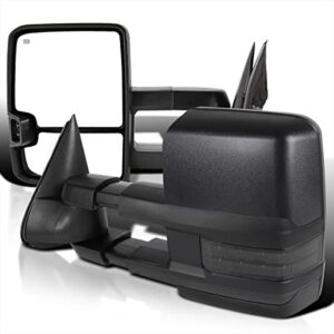 spec-d tuning facelift style power + heated tow mirrors w/smoke led signal compatible with chevrolet chevy silverado sierra 1999-2002