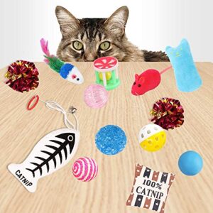 Highland Farms Select Cat Toys Variety Pack for Kitty 20 Pieces & Pet Gifts for Christmas