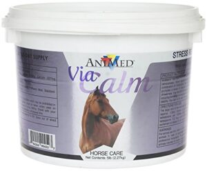 animed via-calm 5 lb nerve stress relief supplement for horses emotional balance