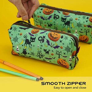 LParkin Halloween Canvas Pencil Case Pen Bag Pouch Stationary Case Makeup Cosmetic Bag