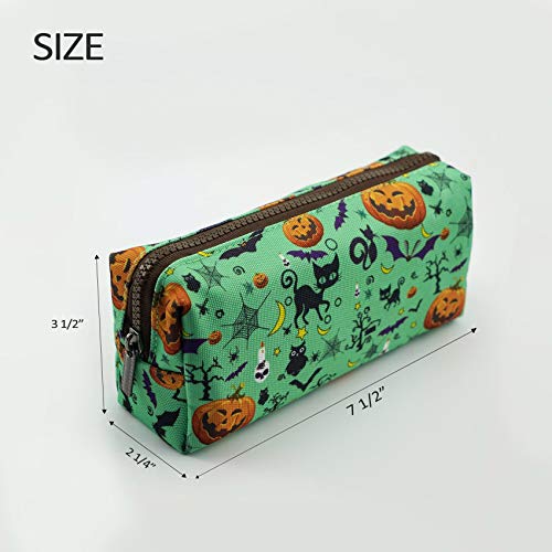 LParkin Halloween Canvas Pencil Case Pen Bag Pouch Stationary Case Makeup Cosmetic Bag