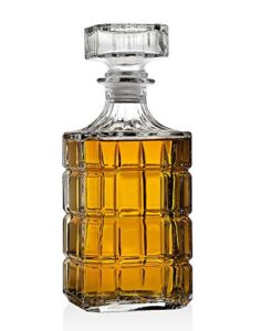 lefonte whiskey decanter, whiskey decanter for scotch liquor bourbon or wine - 750ml