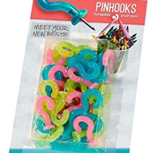 Pinhooks Wall Hooks Dream Pack - Pastel (Blue/Pink/Yellow) - 40 Small Decorative Reusable Hanging Hooks for All Your Organizing and Decorating Needs !