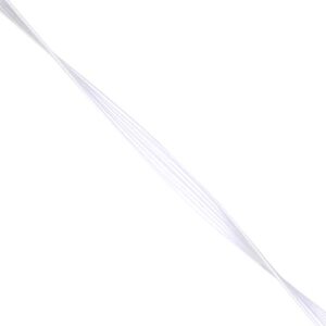 Mandala Crafts Flat Elastic Band, Braided Stretch Strap Cord Roll for Sewing and Crafting; 1/4 inch 6mm 50 Yards White