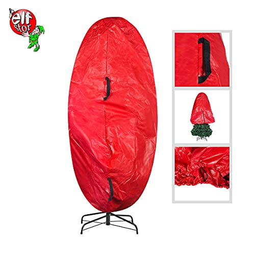 Elf Stor Premium Christmas Tree Cover Holiday Red Large Size for For 7.5 Ft Tree