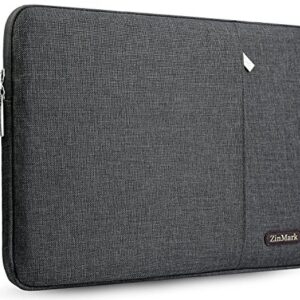 ZinMark Laptop Sleeve 13 Inch Compatible 2019 2018 MacBook Air 13 Inch Retina A1932, 13 Inch MacBook Pro A2159 A1989 A1706 A1708 | XPS 13, Water-Resistant Polyester Notebook Case,Dark Gray