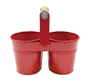 tablecraft bbqcaddy cutlery caddy, 8" x 4.5" x 6.75", red