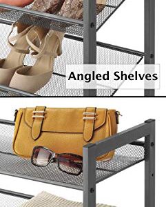 Whitmor Steel Mesh 3-Tier Shoe Rack, Gunmetal Gray