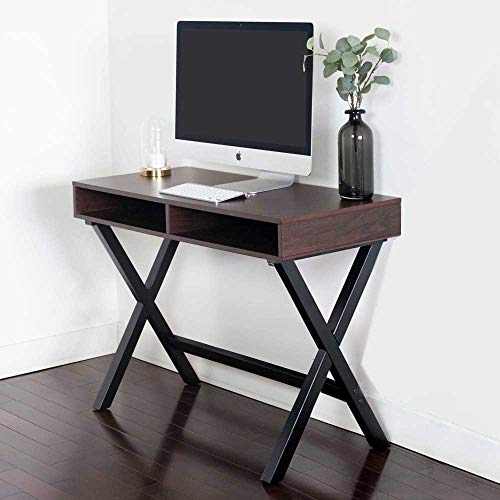 Nathan James Kalos Home Office Computer Desk or Console Table, Espresso