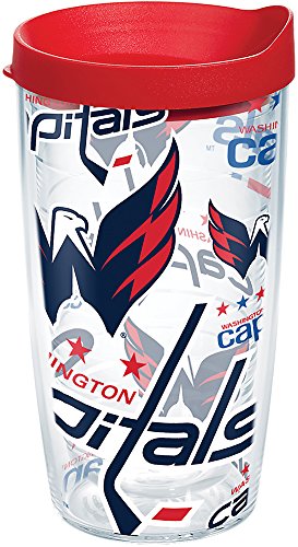 Tervis Made in USA Double Walled NHL Washington Capitals Insulated Tumbler Cup Keeps Drinks Cold & Hot, 16oz, All Over