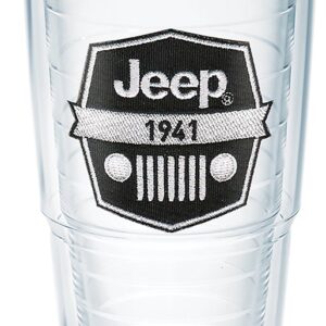 Tervis Jeep Made in USA Double Walled Insulated Tumbler Travel Cup Keeps Drinks Cold & Hot, 24oz, Logo