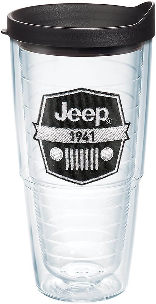 Tervis Jeep Made in USA Double Walled Insulated Tumbler Travel Cup Keeps Drinks Cold & Hot, 24oz, Logo