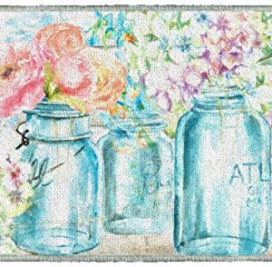 Brumlow Mills Colorful Flowers In Mason Jar Area Rug for Kitchen, Entryway Rug, Living Room or Bedroom Carpet, 1'8" x 2'10", Multi