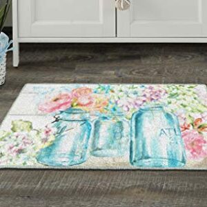 Brumlow Mills Colorful Flowers In Mason Jar Area Rug for Kitchen, Entryway Rug, Living Room or Bedroom Carpet, 1'8" x 2'10", Multi