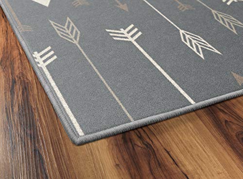 Brumlow Mills Bohemian Arrows Decorative Archery Gray Area Rug for Living Room Decor, Bedroom Carpet, Dining, Kitchen Rugs or Front Door Mat, 2'6" x 3'10"