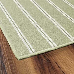 Brumlow Mills Vertical Stripes Traditional Print Pattern Indoor Area Rug, Perfect for Living Room Decor, Dining, Kitchen Rugs, Bedroom or Entryway Rug, 2'6" x 3'10", Green