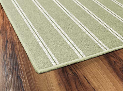 Brumlow Mills Vertical Stripes Traditional Print Pattern Indoor Area Rug, Perfect for Living Room Decor, Dining, Kitchen Rugs, Bedroom or Entryway Rug, 2'6" x 3'10", Green