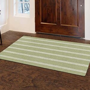 Brumlow Mills Vertical Stripes Traditional Print Pattern Indoor Area Rug, Perfect for Living Room Decor, Dining, Kitchen Rugs, Bedroom or Entryway Rug, 2'6" x 3'10", Green