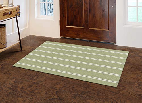 Brumlow Mills Vertical Stripes Traditional Print Pattern Indoor Area Rug, Perfect for Living Room Decor, Dining, Kitchen Rugs, Bedroom or Entryway Rug, 2'6" x 3'10", Green