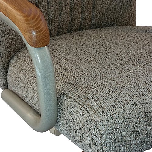 Caster Chair Company Britney Swivel Tilt Caster Dining Arm Chair in Wheat Tweed Fabric (1 Chair)