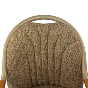 Caster Chair Company Britney Swivel Tilt Caster Dining Arm Chair in Wheat Tweed Fabric (1 Chair)