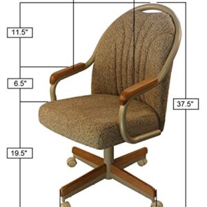 Caster Chair Company Britney Swivel Tilt Caster Dining Arm Chair in Wheat Tweed Fabric (1 Chair)