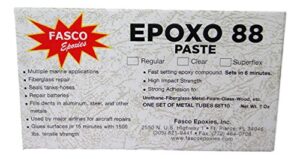 fasco epoxo-88 | 6min set epoxy paste adhesive glue white 7oz tube kit