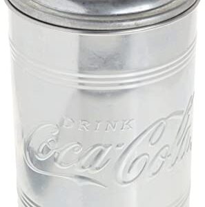 Tablecraft Galvanized Storage Canister with Lid, 5.5" x 9.25" (88 oz), Silver